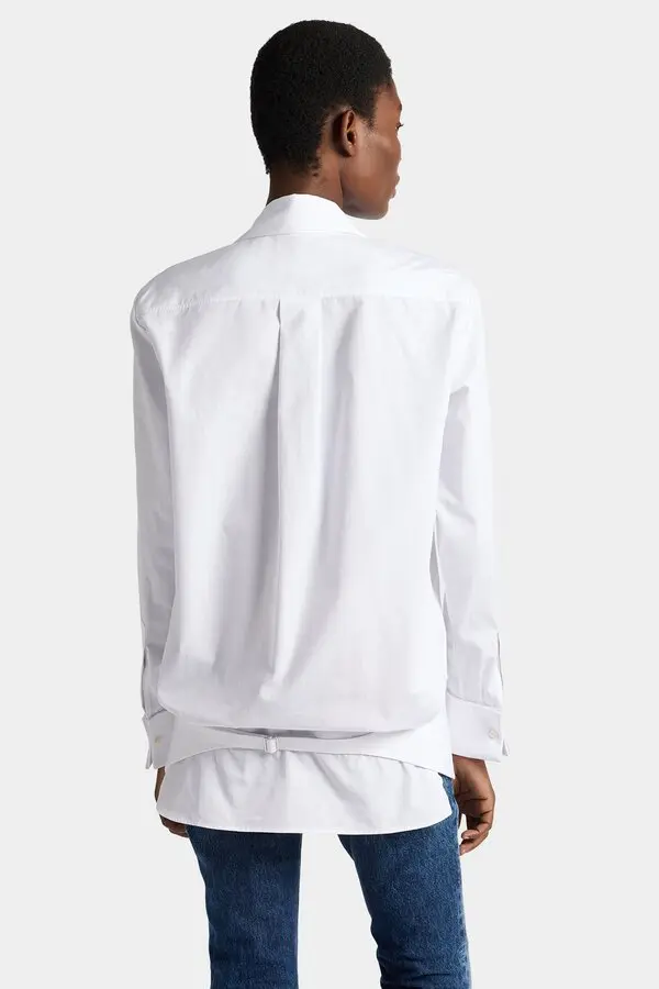 Dsquared2 Tuxedo Shirt With Pleated Detailing
