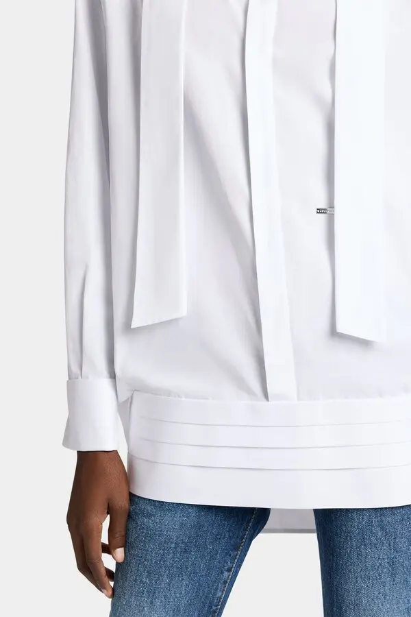 Dsquared2 Tuxedo Shirt With Pleated Detailing