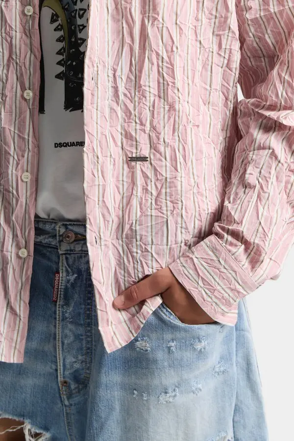 Dsquared2 Crinckled Oversized Shirt