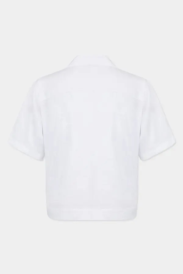 Dsquared2 Crinkled Stripe Bowling Shirt