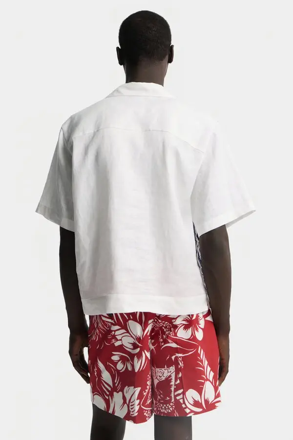 Dsquared2 Crinkled Stripe Bowling Shirt