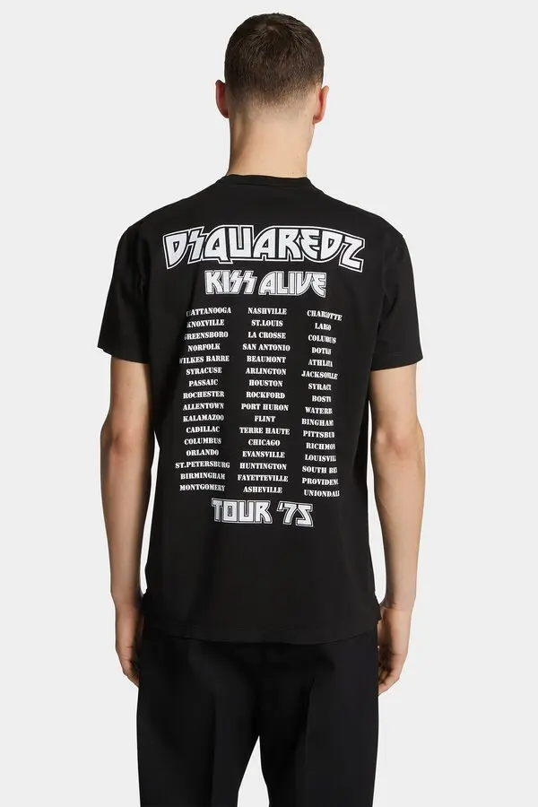 Dsquared2 Kiss X Cigarette Fit T-shirt With Rhinestone Embellishments