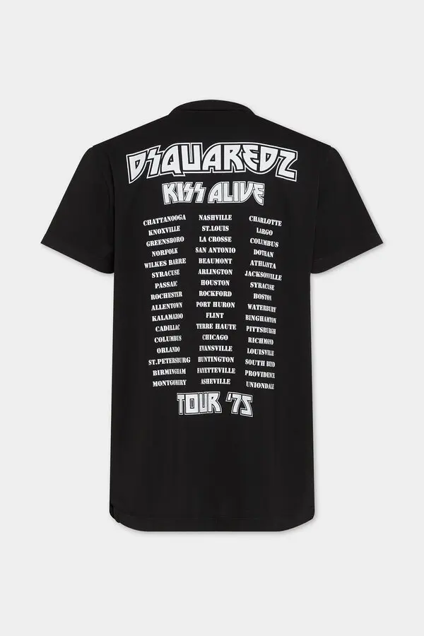 Dsquared2 Kiss X Cigarette Fit T-shirt With Rhinestone Embellishments
