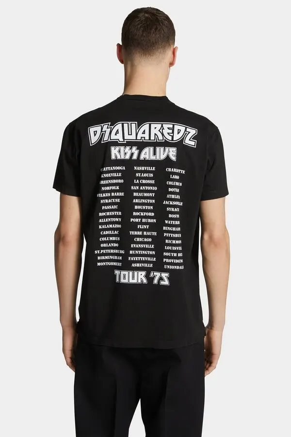 Dsquared2 Kiss X Cigarette Fit T-shirt With Rhinestone Embellishments