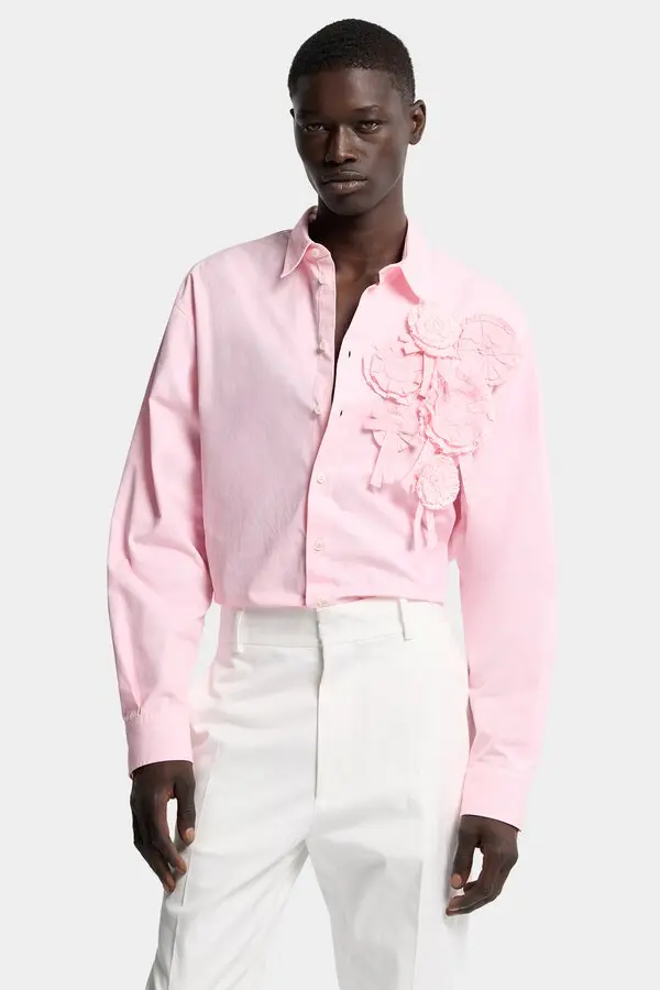 Dsquared2 Rosette Embellished Dropped Shoulder Shirt