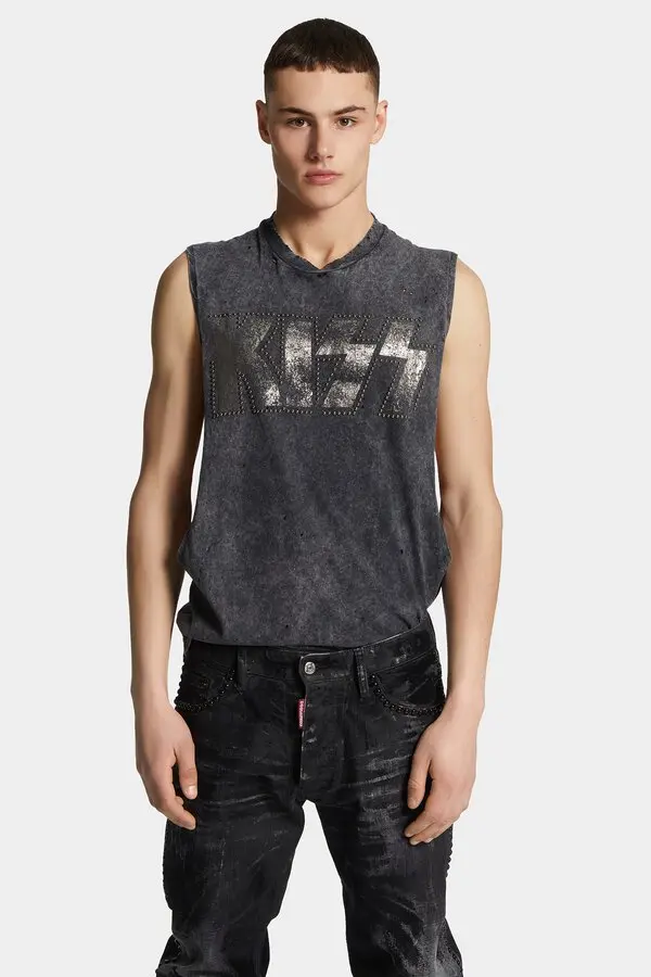 Dsquared2 Kiss X Cigarette Fit Sleeveless T-shirt