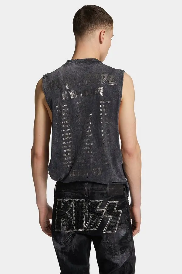 Dsquared2 Kiss X Cigarette Fit Sleeveless T-shirt