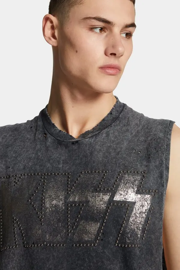 Dsquared2 Kiss X Cigarette Fit Sleeveless T-shirt
