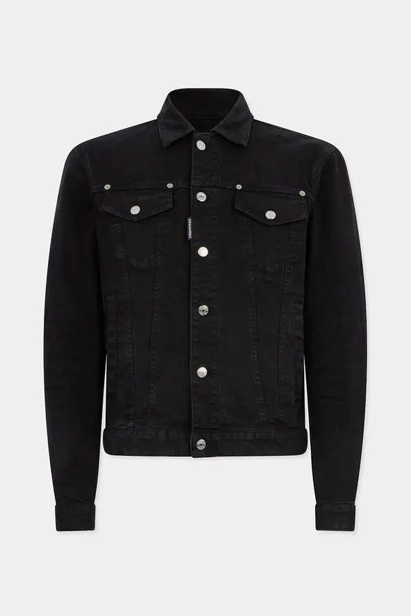 Dsquared2 Garment Dyed Dan Jean Jacket - Black