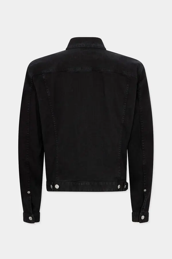 Dsquared2 Garment Dyed Dan Jean Jacket - Black