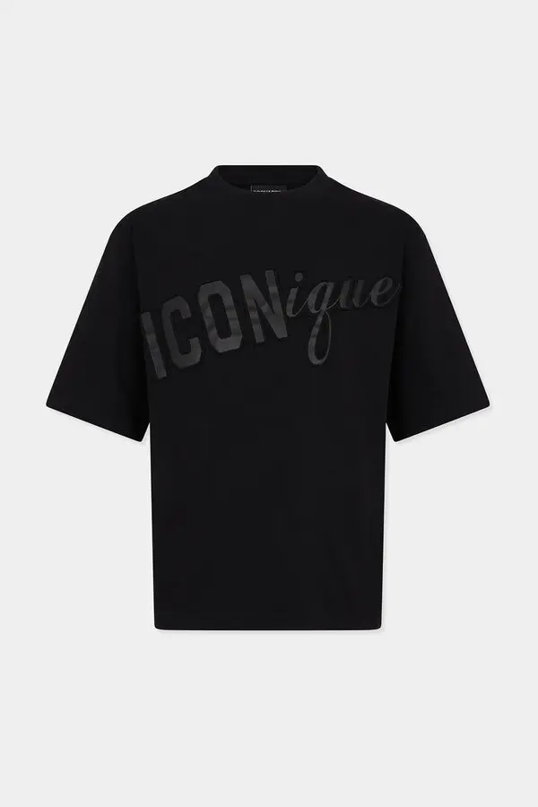 Dsquared2 Iconique Relaxed Fit Cotton T-shirt With Logo - Black