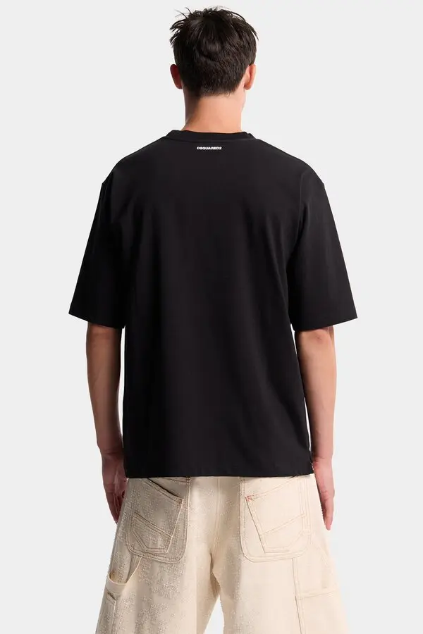 Dsquared2 Iconique Relaxed Fit Cotton T-shirt With Logo