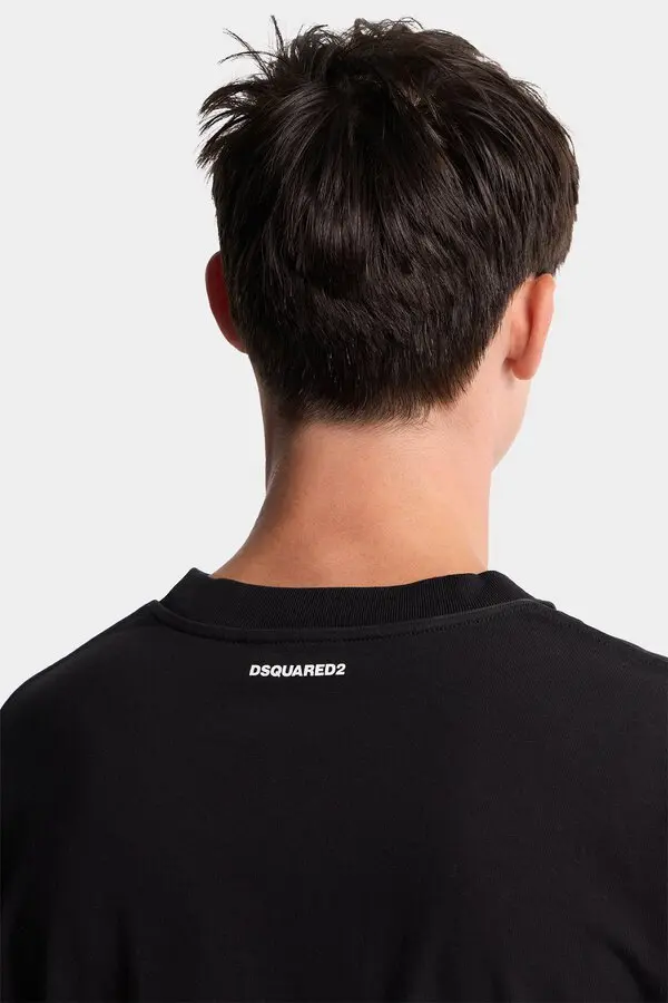 Dsquared2 Iconique Relaxed Fit Cotton T-shirt With Logo