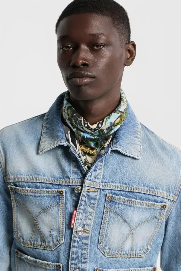 Dsquared2 Light Wash Denim Jacket