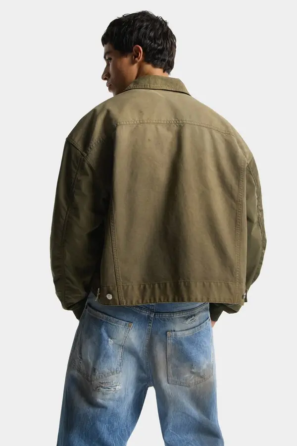 Dsquared2 Garment-dyed Carpenter Kaban Jacket