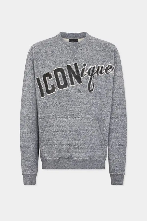 Dsquared2 Iconique Relaxed Fit Crewneck Sweatshirt - Grey