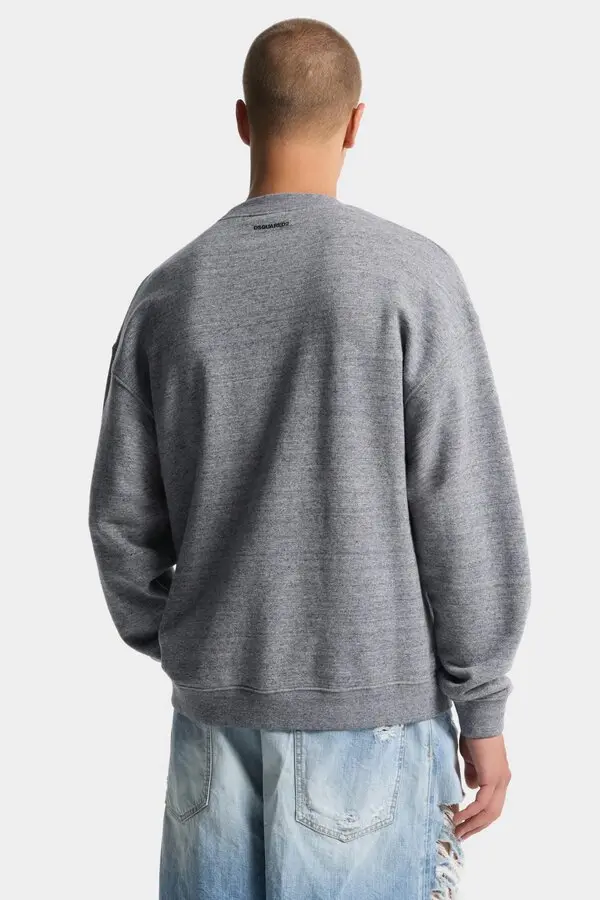 Dsquared2 Iconique Relaxed Fit Crewneck Sweatshirt