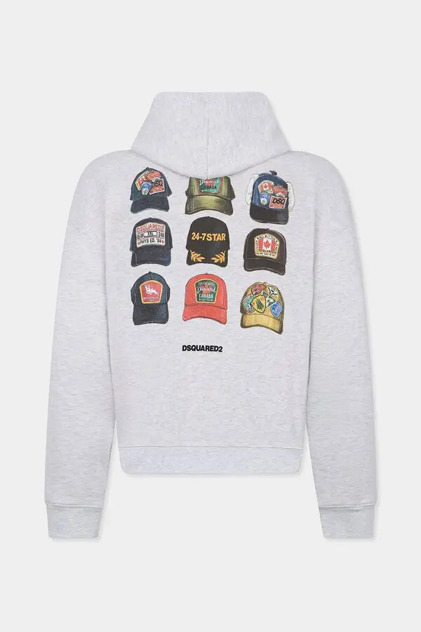 Dsquared2 Iconique Boyfriend Fit Zipped Hoodie