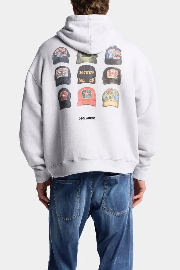 Dsquared2 Iconique Boyfriend Fit Zipped Hoodie
