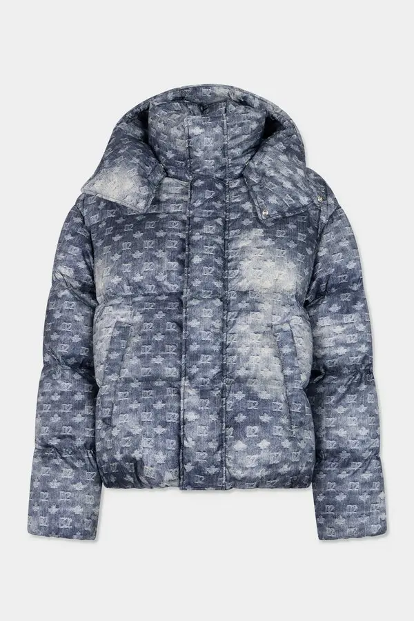 Dsquared2 Monogram Quilted Down Jacket - Black