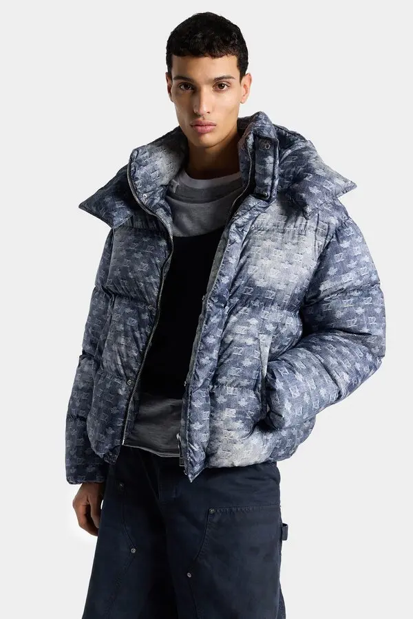 Dsquared2 Monogram Quilted Down Jacket - Black