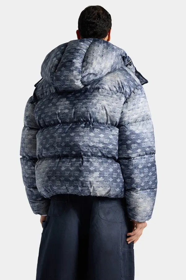 Dsquared2 Monogram Quilted Down Jacket - Black