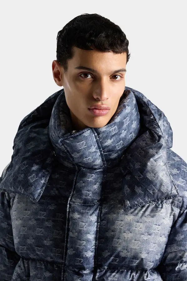 Dsquared2 Monogram Quilted Down Jacket - Black