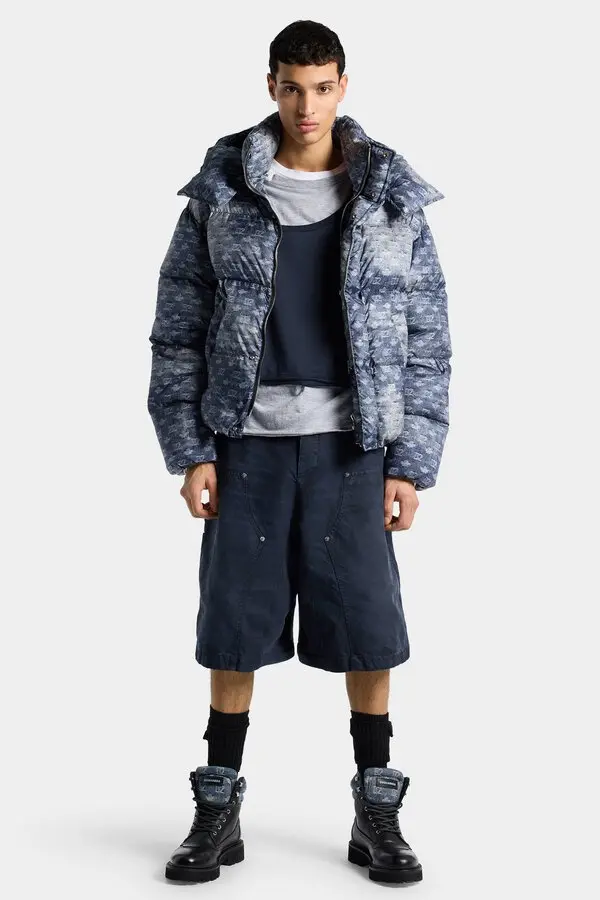 Dsquared2 Monogram Quilted Down Jacket - Black