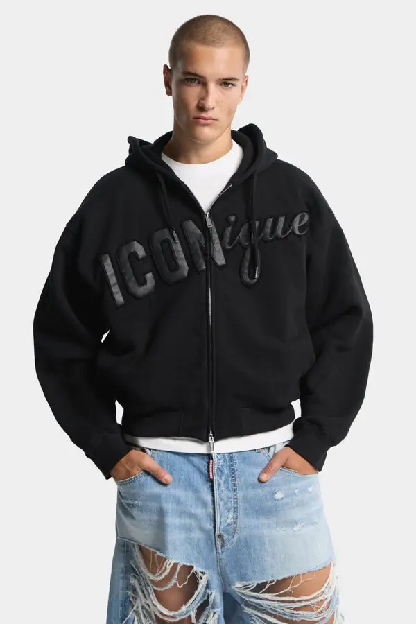 Dsquared2 Iconique Balloon Fit Full Zip Hoodie