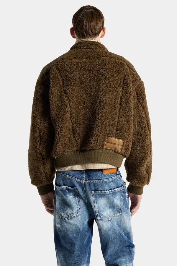 Dsquared2 Teddy Oversized Jean Jacket - Brown