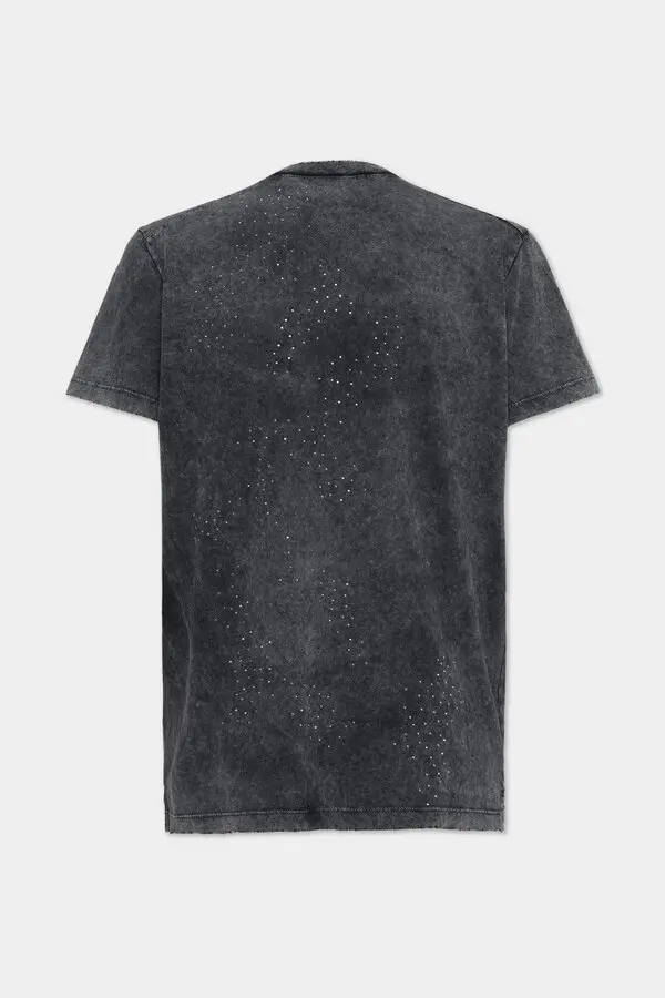 Dsquared2 Rock Cigarette Fit T-shirt With Eyelet Detailing