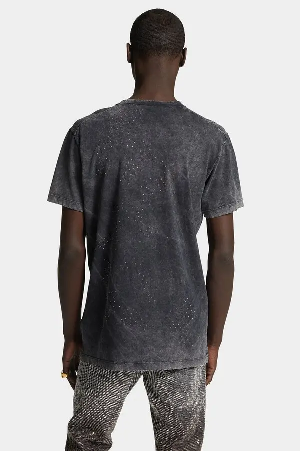 Dsquared2 Rock Cigarette Fit T-shirt With Eyelet Detailing