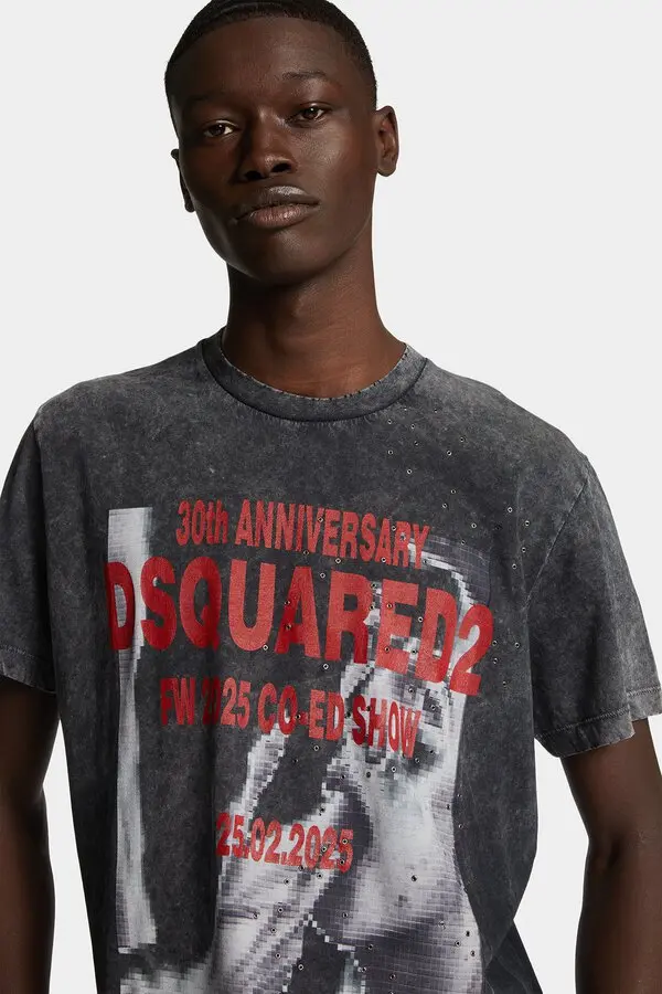 Dsquared2 Rock Cigarette Fit T-shirt With Eyelet Detailing