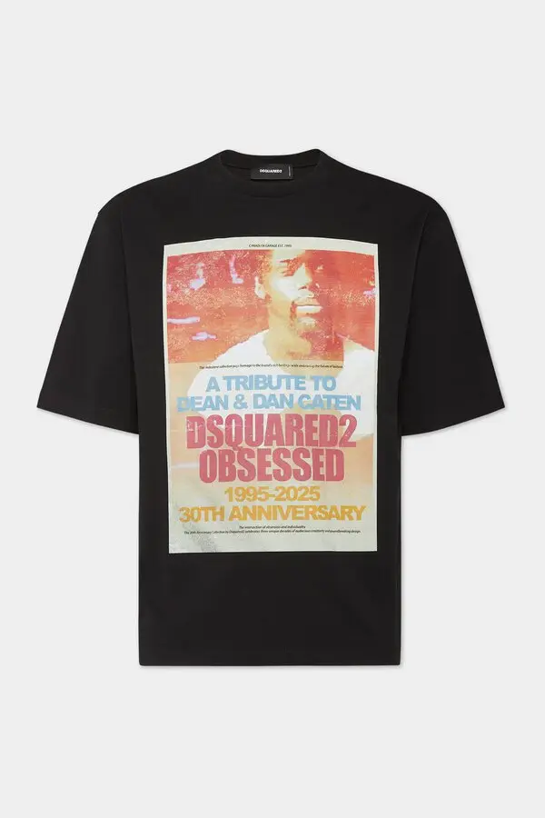 Dsquared2 Graphic Print Cotton T-shirt - Black