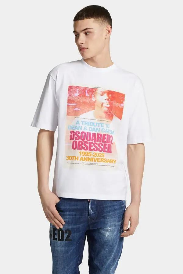 Dsquared2 Graphic Print Cotton T-shirt - White