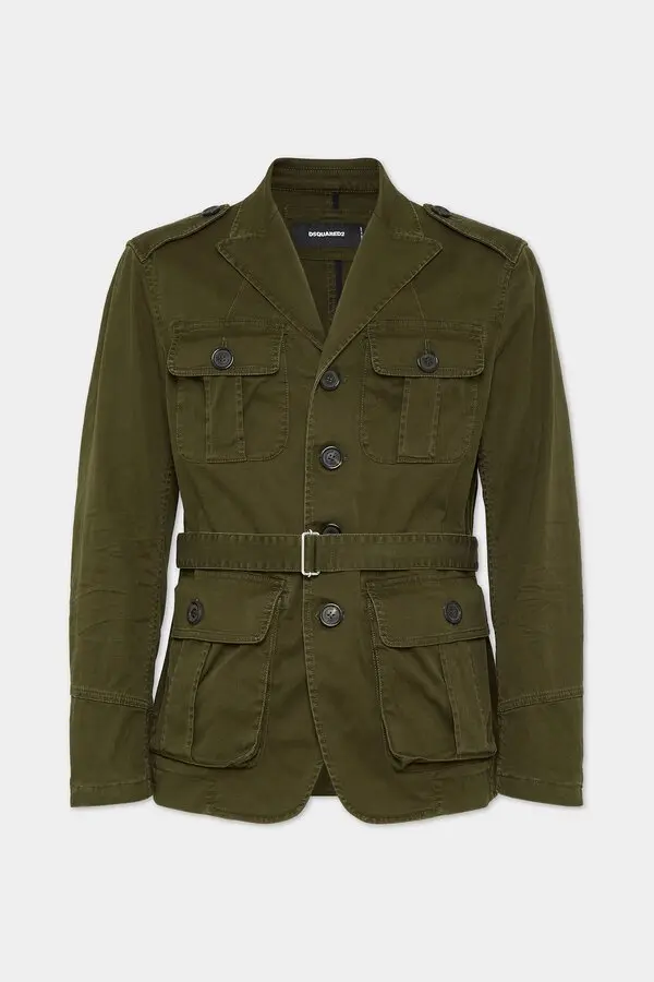 Dsquared2 Cotton Drill Hunter Field Jacket With Belt