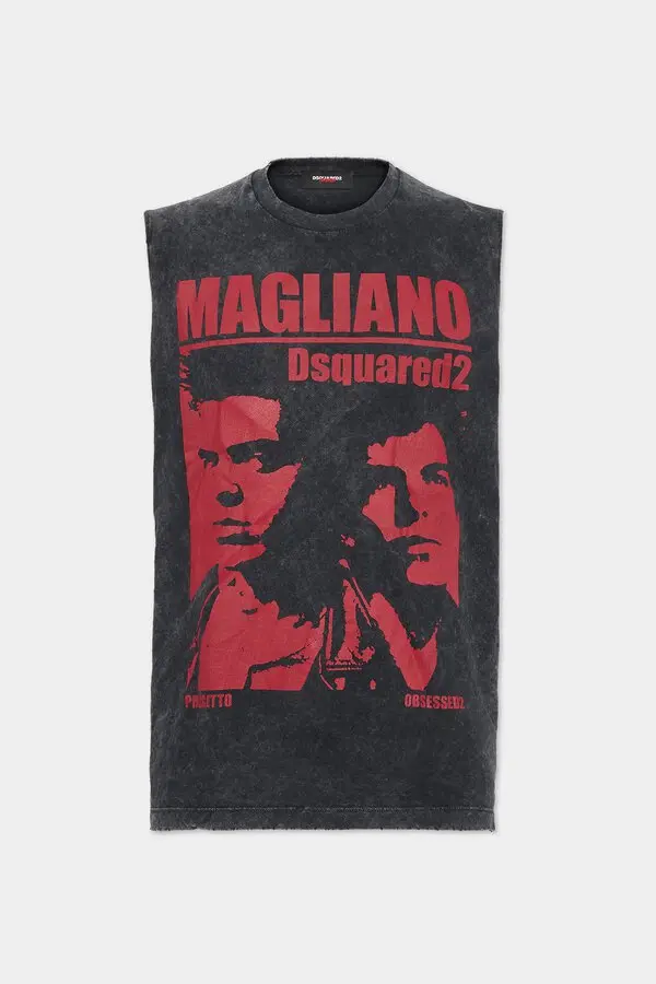 Dsquared2 Magliano X Sleeveless Printed T-shirt - Grey