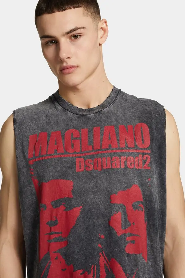 Dsquared2 Magliano X Sleeveless Printed T-shirt