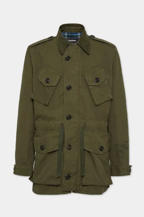 Dsquared2 Hunter Cotton Field Jacket - Brown