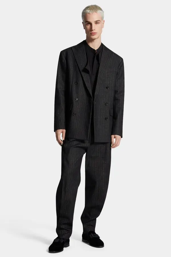 Dsquared2 Pinstripe Denim Double Breasted Blazer