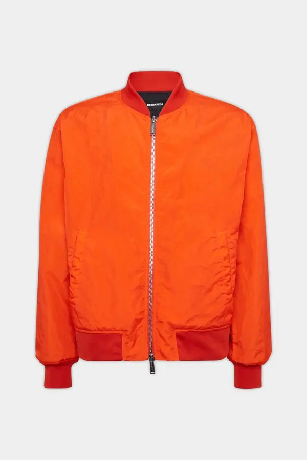 Dsquared2 Icon Nylon Bomber Jacket - Orange