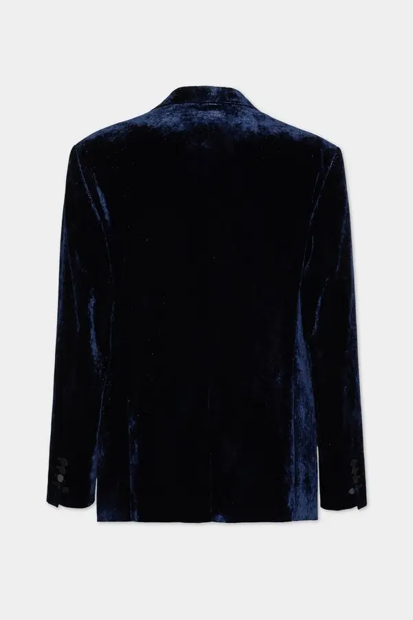 Dsquared2 Sparkling Velvet Tuxedo Blazer With Peak Lapel