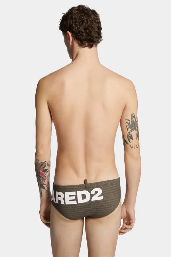 Dsquared2 Logo Swim Briefs - Red