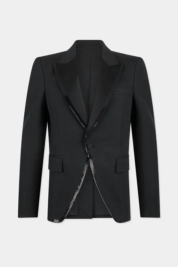 Dsquared2 Embroidered Collar Single-breasted Blazer - Black