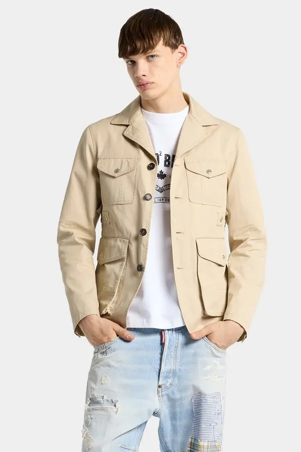 Dsquared2 Military Chic Utility Cotton Jacket