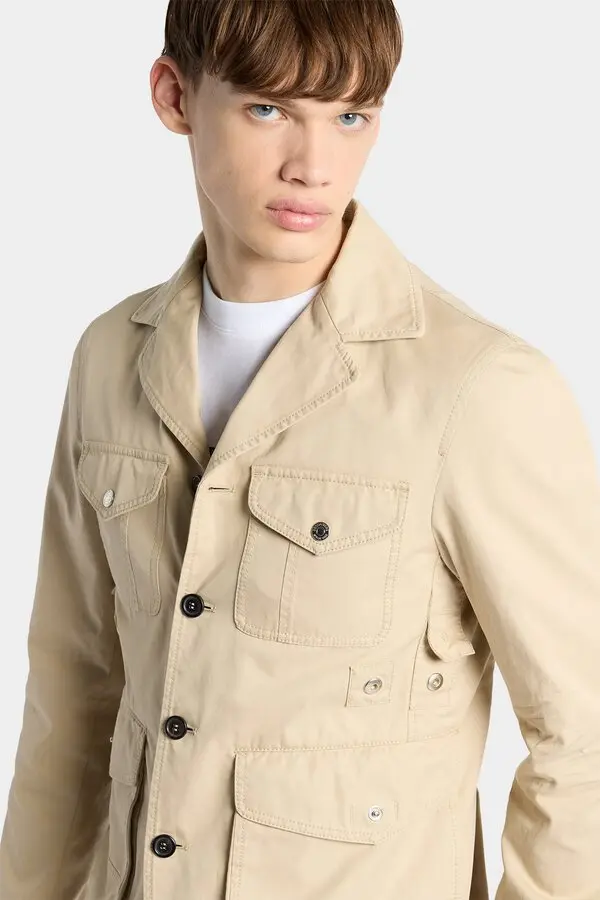 Dsquared2 Military Chic Utility Cotton Jacket