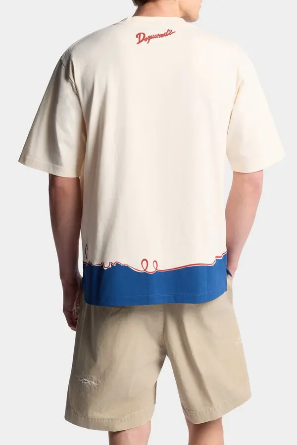 Dsquared2 Aloha Souvenir Loose Fit T-shirt