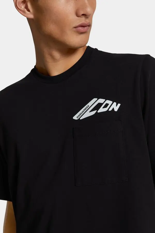 Dsquared2 Icon New Generation Loose Fit Pocket T-shirt - Black