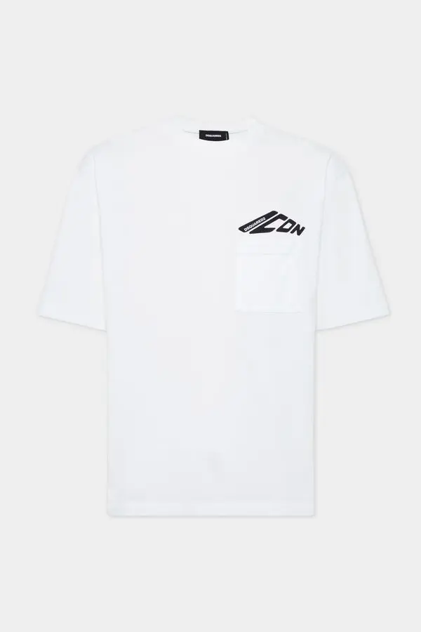 Dsquared2 Icon New Generation Loose Fit Pocket T-shirt - White