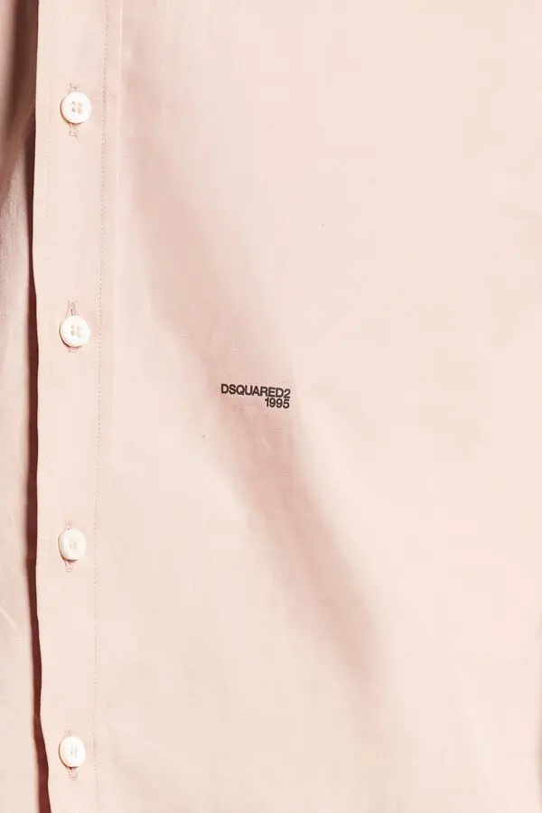 Dsquared2 Drop Shoulder Shirt With Logo Detail - Pink